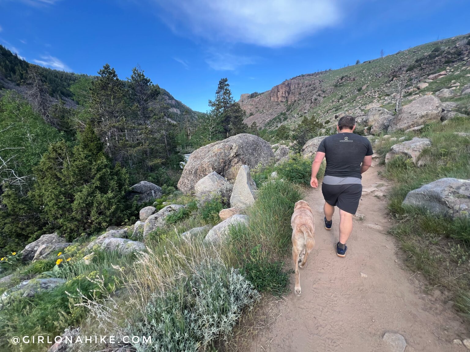 Hiking to Popo Agie Falls, Sinks Canyon - Wyoming - Girl on a Hike
